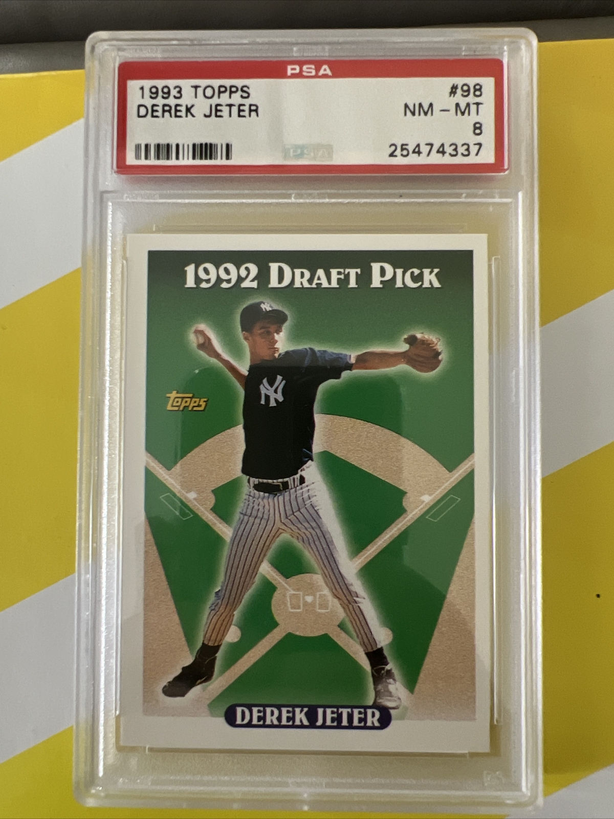 1993 Topps Derek Jeter Rookie Card # 98 PSA 8 NM-MT N.Y. Yankees RC HOF ...