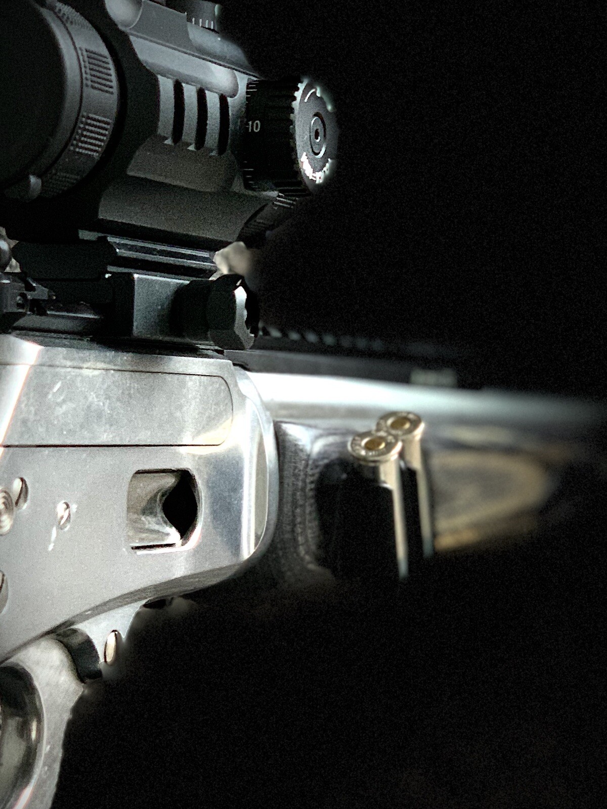 2 Rounds Backup Bullets Holder. 357 Marlin Lever Action Rifle. Load ...