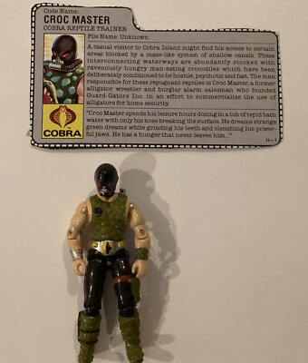 G.I. Joe Croc Master Action Figure 1987 Hasbro W/File Card | eBay
