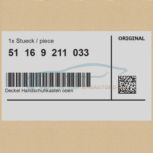 Original BMW 51169211033 - [SUPER PREIS] Deckel Handschuhkasten oben ...