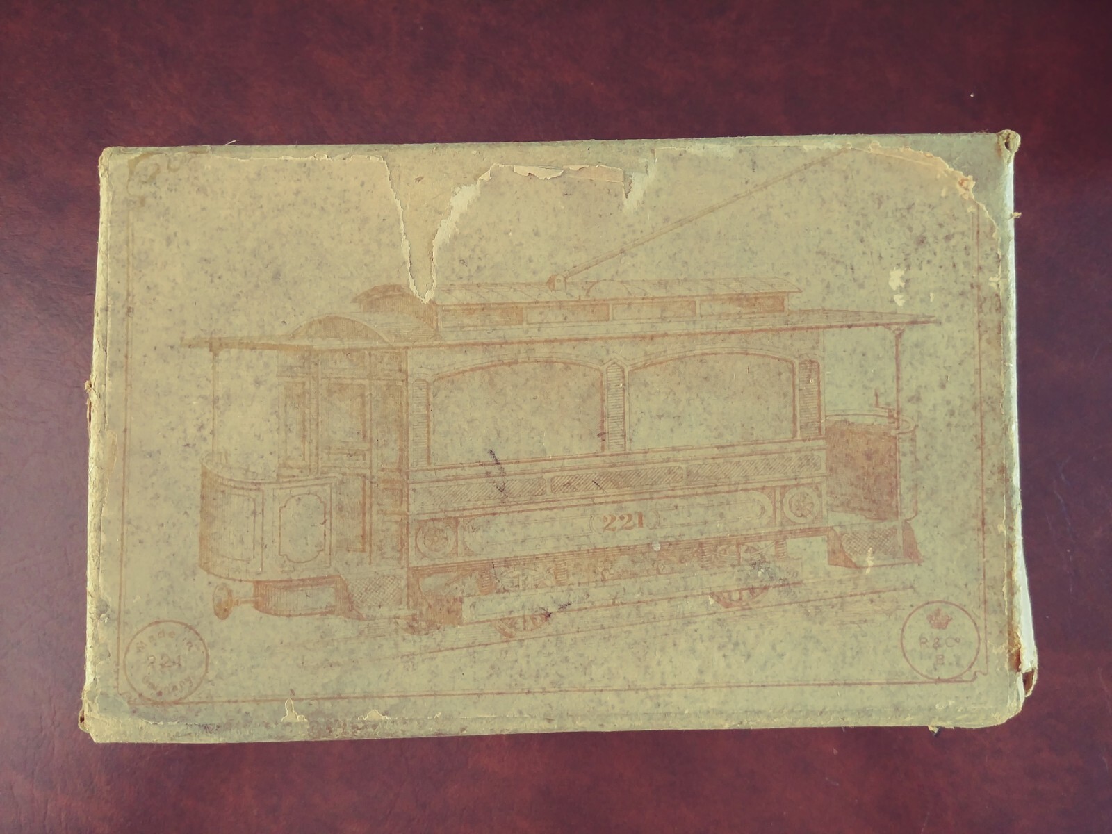 Very Rare 1900's Reil Tin Wind-up Trolley Tinplate Tram Cable-Car w O ...