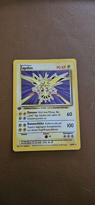 Pokémon TCG GERMAN Zapdos Base Set 16/102 Holo 1st Edition Holo Rare | eBay