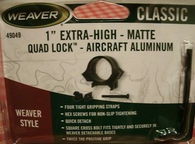 Weaver 49049 - Quad Lock Rings - Aircraft Aluminum - 1" Extra High ...