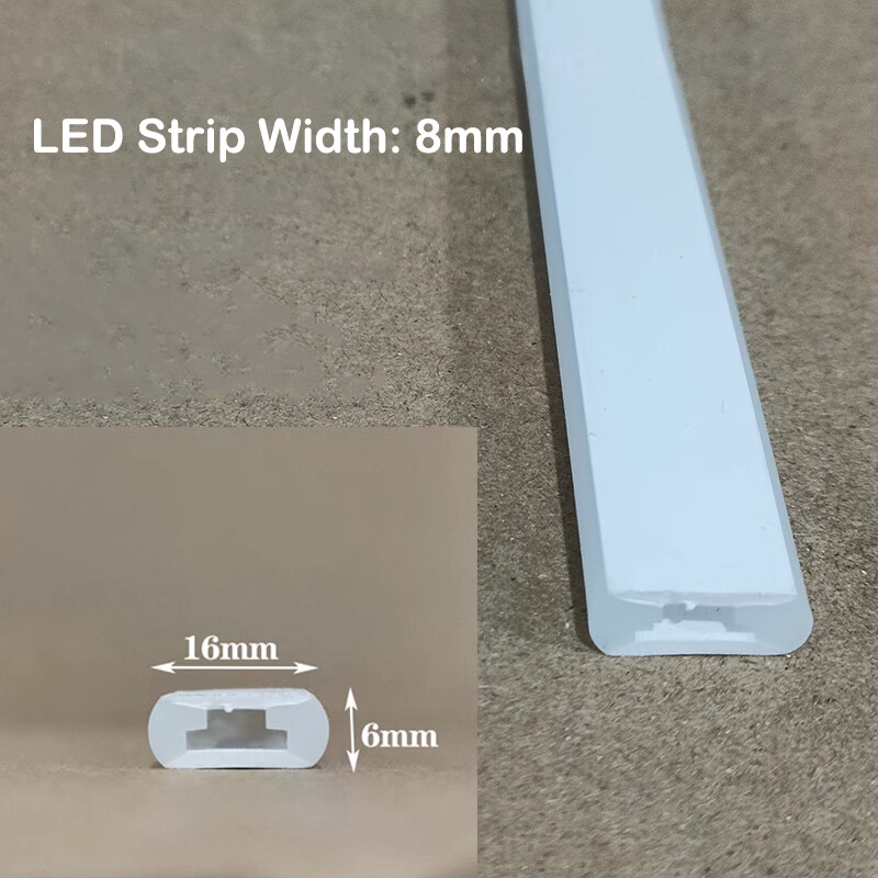 Silicone LED Channel System Cuttable Flexible Bendable DIY For LED ...