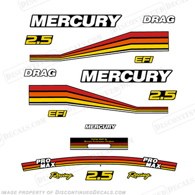 Fits Mercury Racing 260hp 2.5L ProMax Outboard Decal Kit for ...