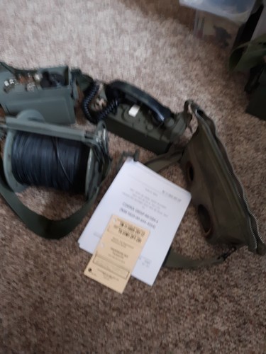 Preppers Two Army Phones, with 2k ft wire, manuals Tested and working ...