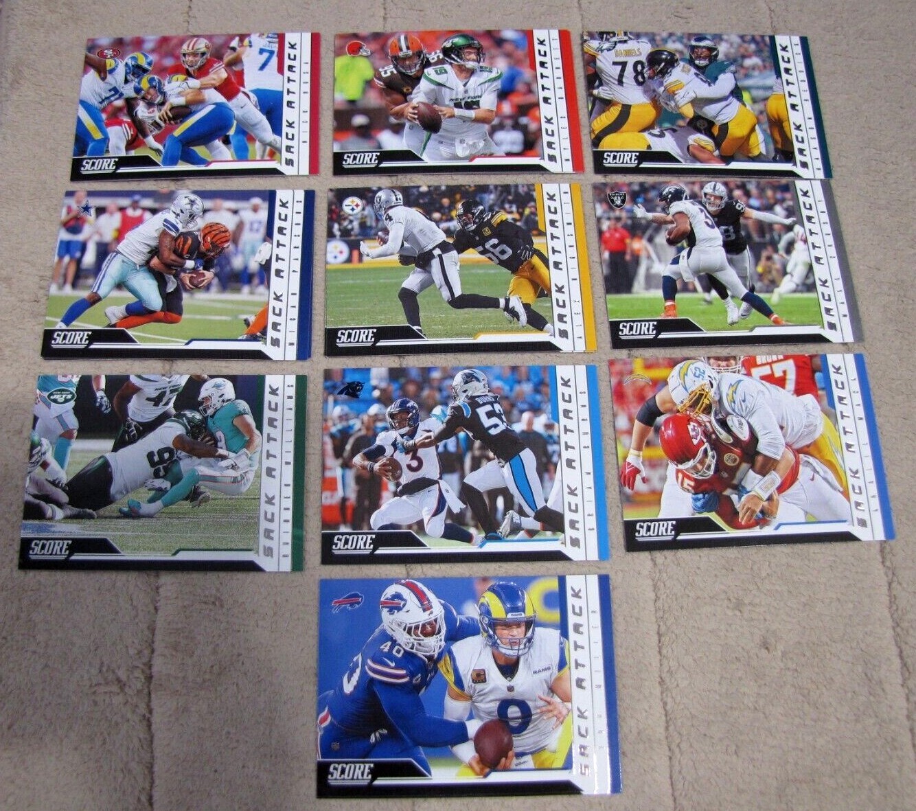 2023 Panini Score Football Sack Attack Insert (Pick Choose Complete ...