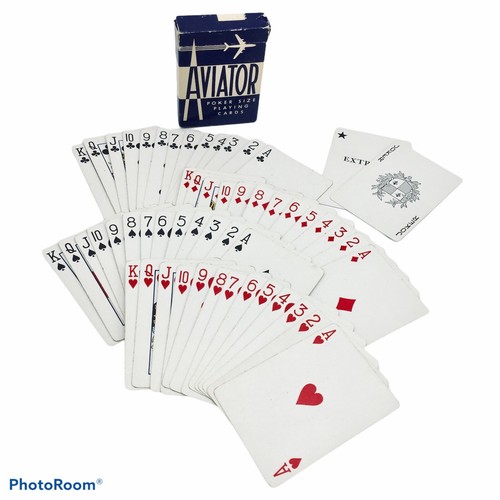 Vintage Aviator Air Cushion Finish Playing Cards Complete Deck USA Made ...