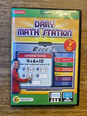 Lakeshore Daily Math Station Interactive Activities CD ROM Grades 1-3 ...
