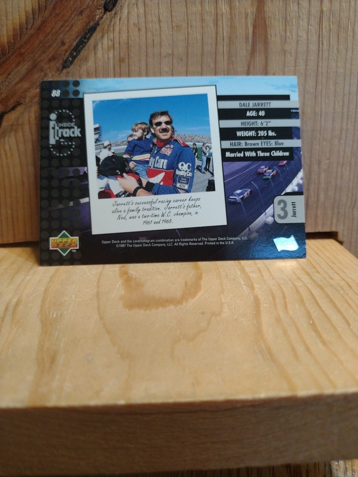 1997 Upper Deck - Nascar INSIDE TRACK: #88 DALE JARRETT. NC1 | eBay