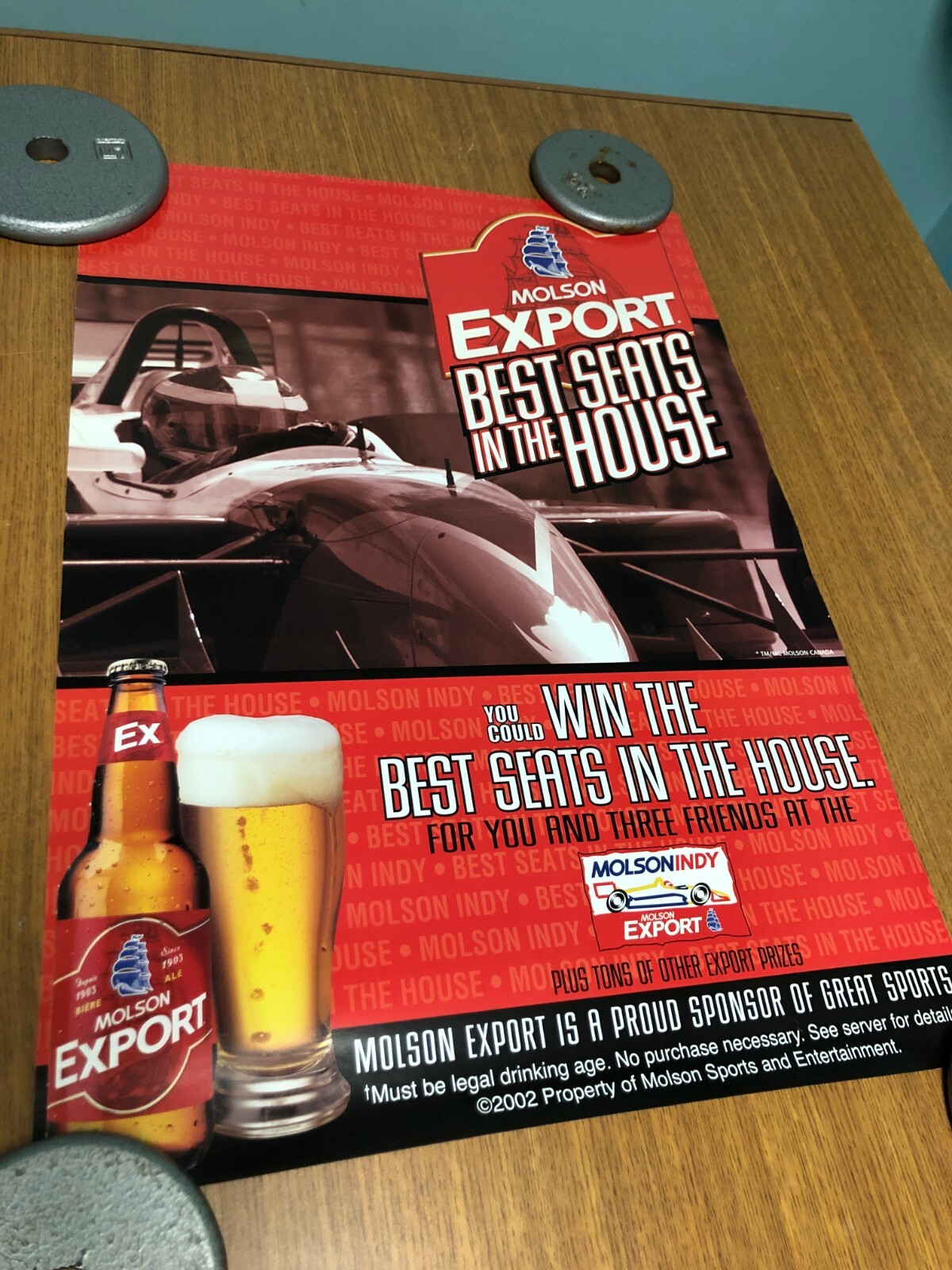 RARE 2002 MOLSON EXPORT MOLSON INDY RACING POSTER BEST SEATS IN THE ...