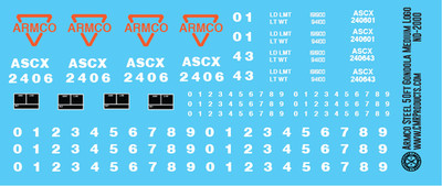 N Scale - Armco Steel 50ft Gondola Medium Logo Decals | eBay