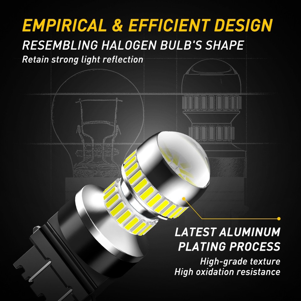 AUXITO 3157 3356 White/Red/Amber LED Brake Tail Turn Signal Light Bulb ...