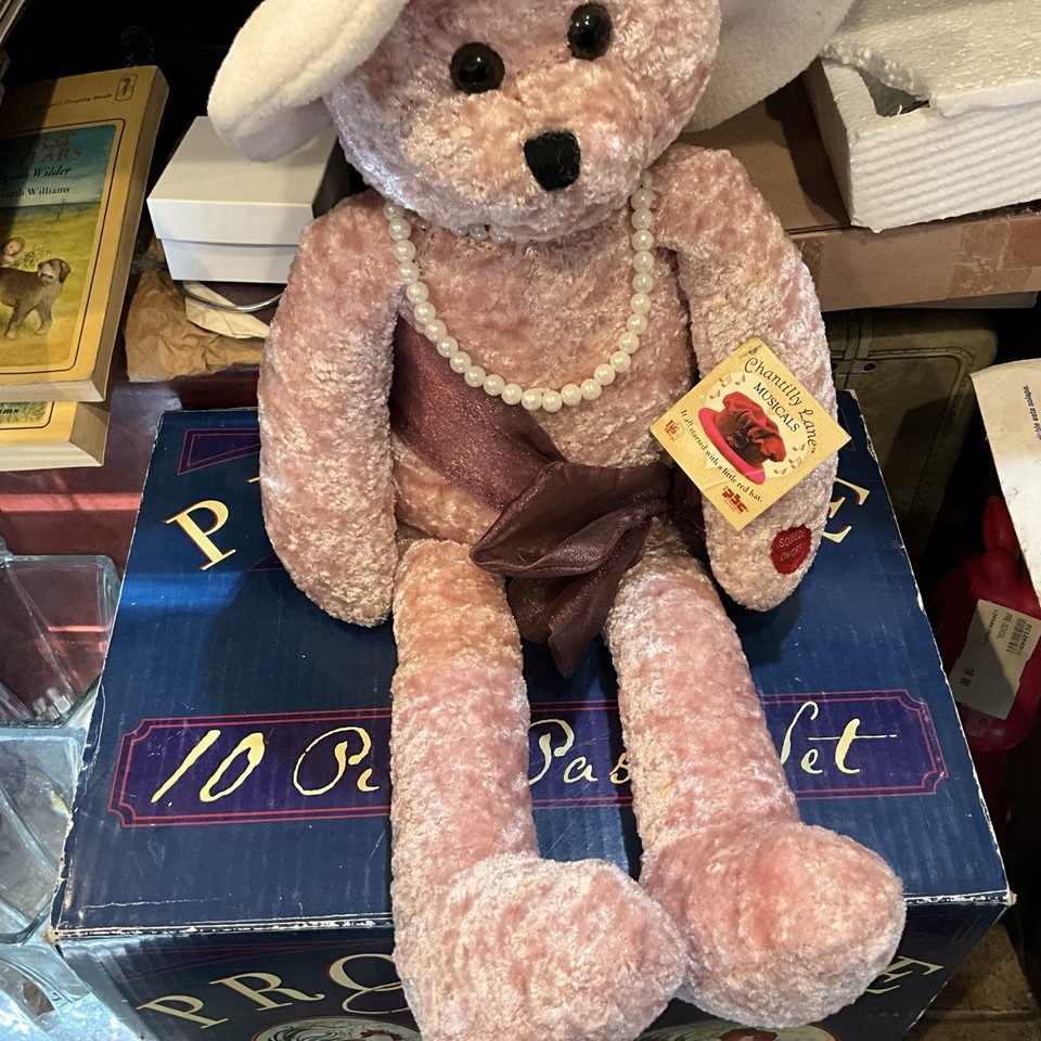 Chantilly Lane Musical Bear 22" Plush Stuffed Animal - Rose Singing ...