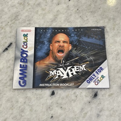 Nintendo Game Boy Color WCW Mayhem Manual Video Game Instruction ...