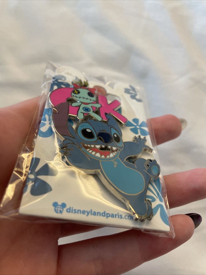 DISNEY PARIS STITCH PIN Stitch & Scrump “OK” OE 2022 Pin Europe ...