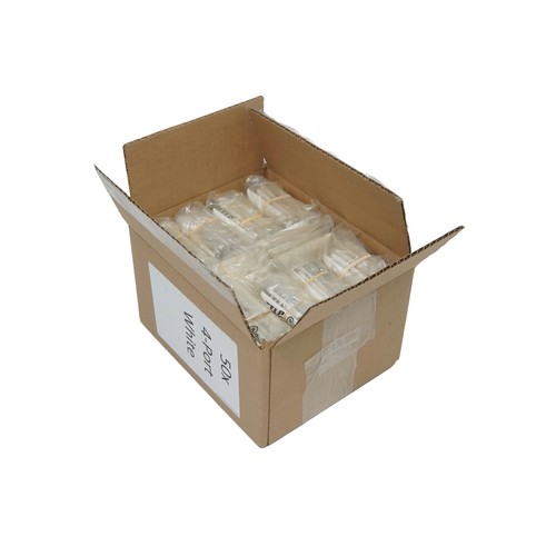 (Lot of 50) Primex/Suttle 4-Port Cat5/6 Keystone Faceplate (White) | eBay