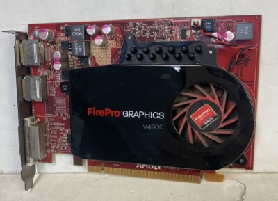 DELL AMD FirePro V4900 1 GB GDDR5 DVI Display Port Graphics Card 0C8MR2 ...