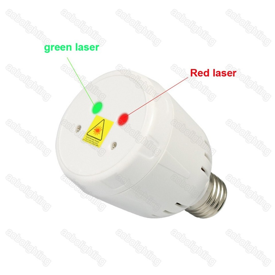 E27 Disco DJ Laser Lighting Lamp Party Red green Firefly Laser Bulb ...