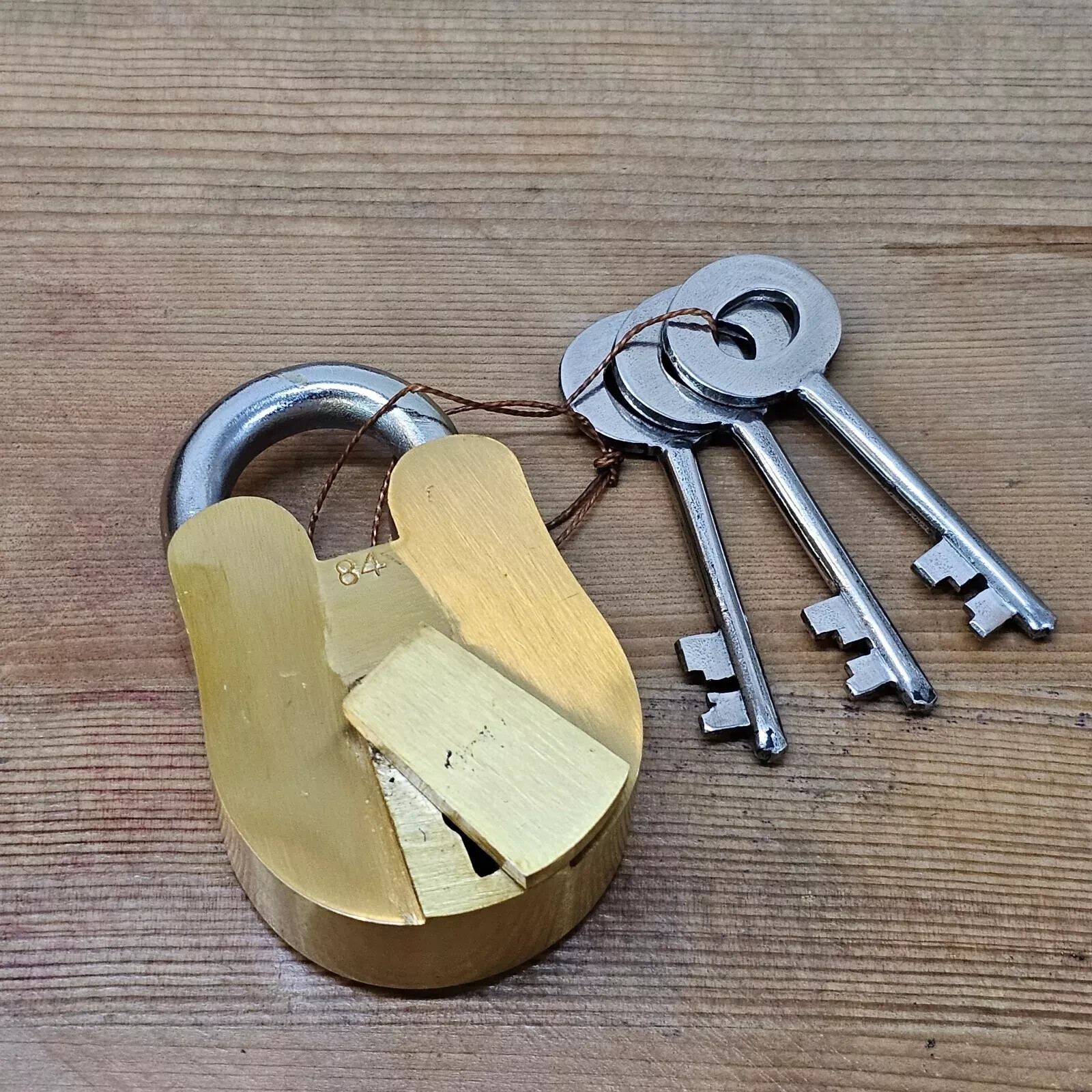 Brass Made Vintage Padlock with Working Key Rare Old Style lock | eBay