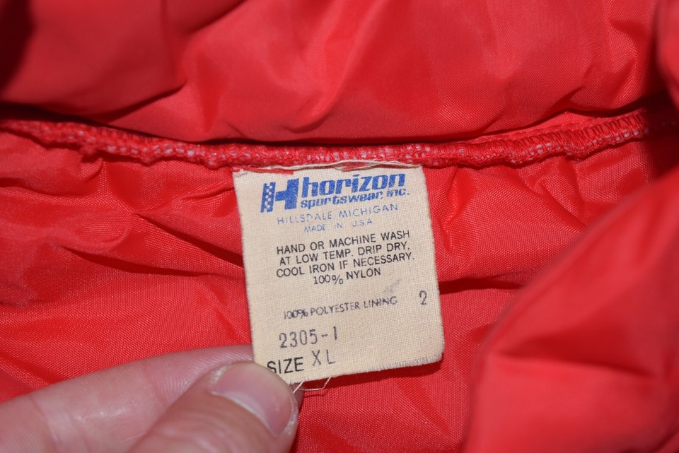 Vintage Mechanic Jacket Large Red Insulated AC Spark Plug Horizon ...