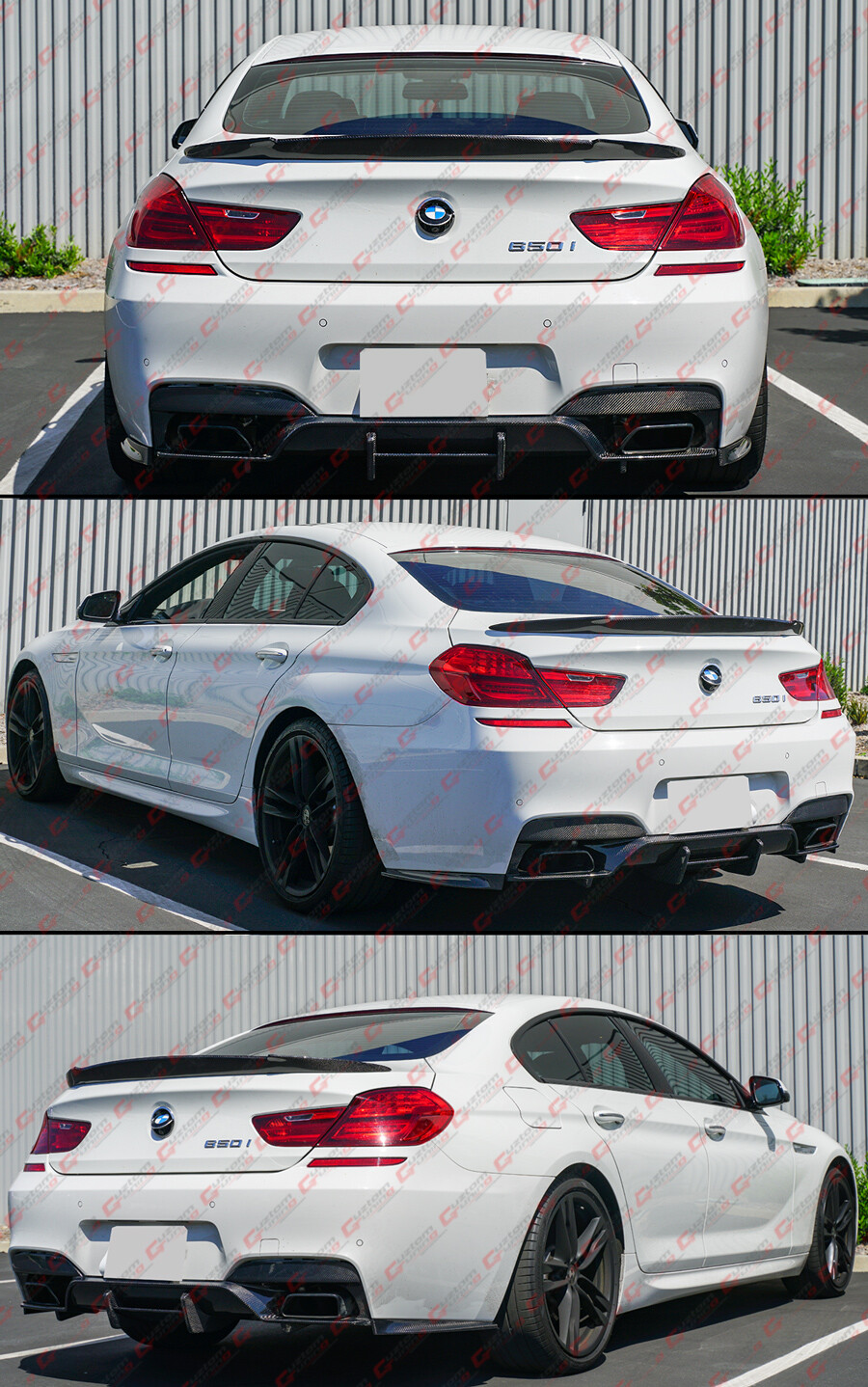 For 12-18 BMW F06 F12 F13 M6 PSM V2 Style Carbon Fiber Rear Diffuser W ...