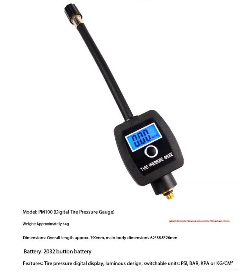 Tyre Digital Display Tyre Pressure Gauge Pressure Gauge Portable ...