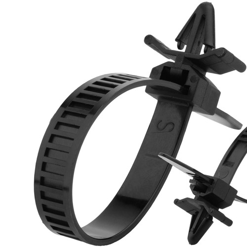 Schwarz Druck Halterung Kabelbinder (Fir-Tree) 150mm x 8.0mm Pack 10 ...