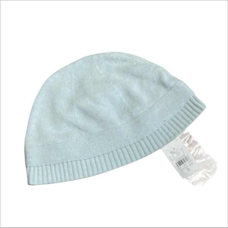Loft Women’s Powdered Blue Beanie Angora Wool Rabbit Hair Cashmere ...