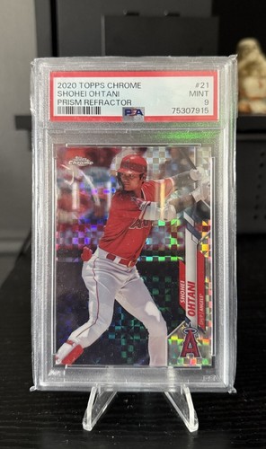 2020 Topps Chrome Shohei Ohtani Prism Refractor PSA 9 Mint - POP 60 ...