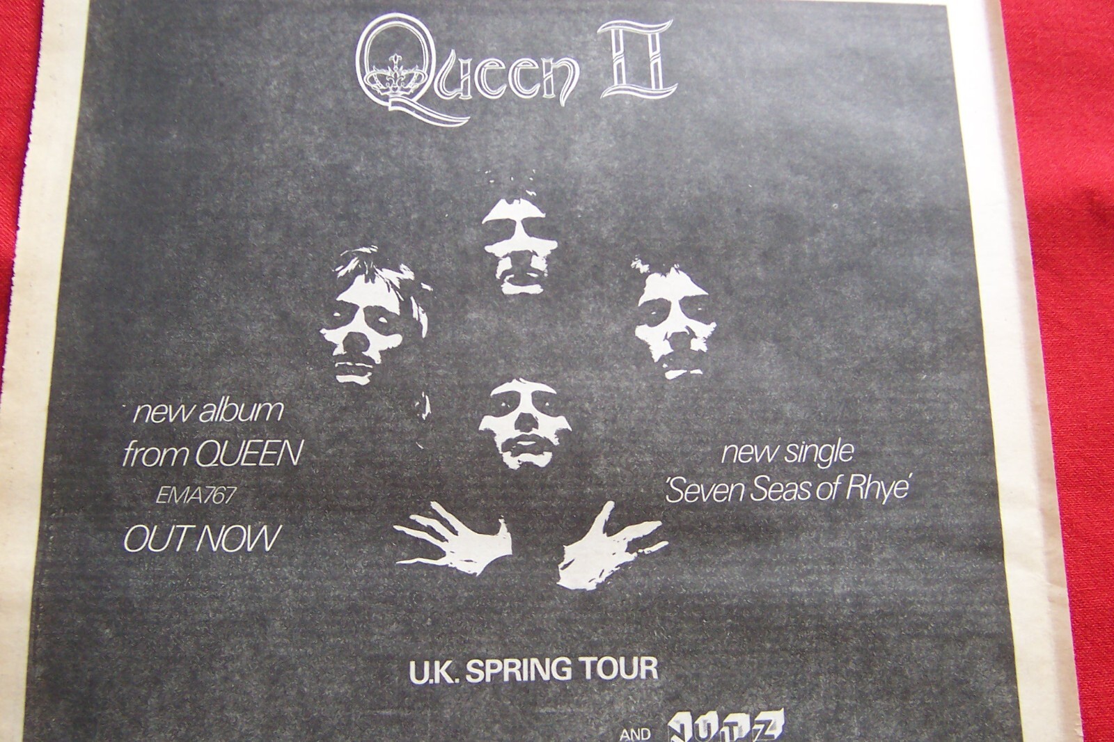 QUEEN 1974 QUEEN II ALBUM + UK TOUR DATES ORIGINAL VINTAGE PRESS ADVERT ...