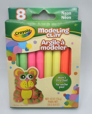 Crayola Modeling Clay, Neon Colors, Gift for Kids, 8-Count Assorted ...