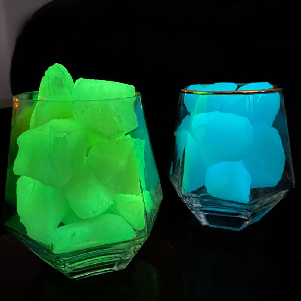 Rough Luminous Crystal Quartz Glowing In The Dark Stone Mineral Healing ...