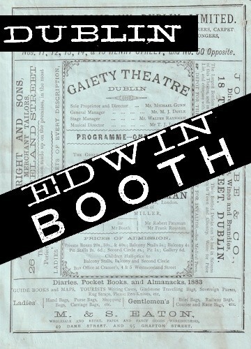 1882 Edwin Booth DUBLIN Gaiety Theatre programme Richelieu Bella ...