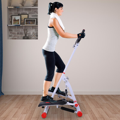 Foldable Step Machine Height Adjustable Stepper w/ LCD Display and ...