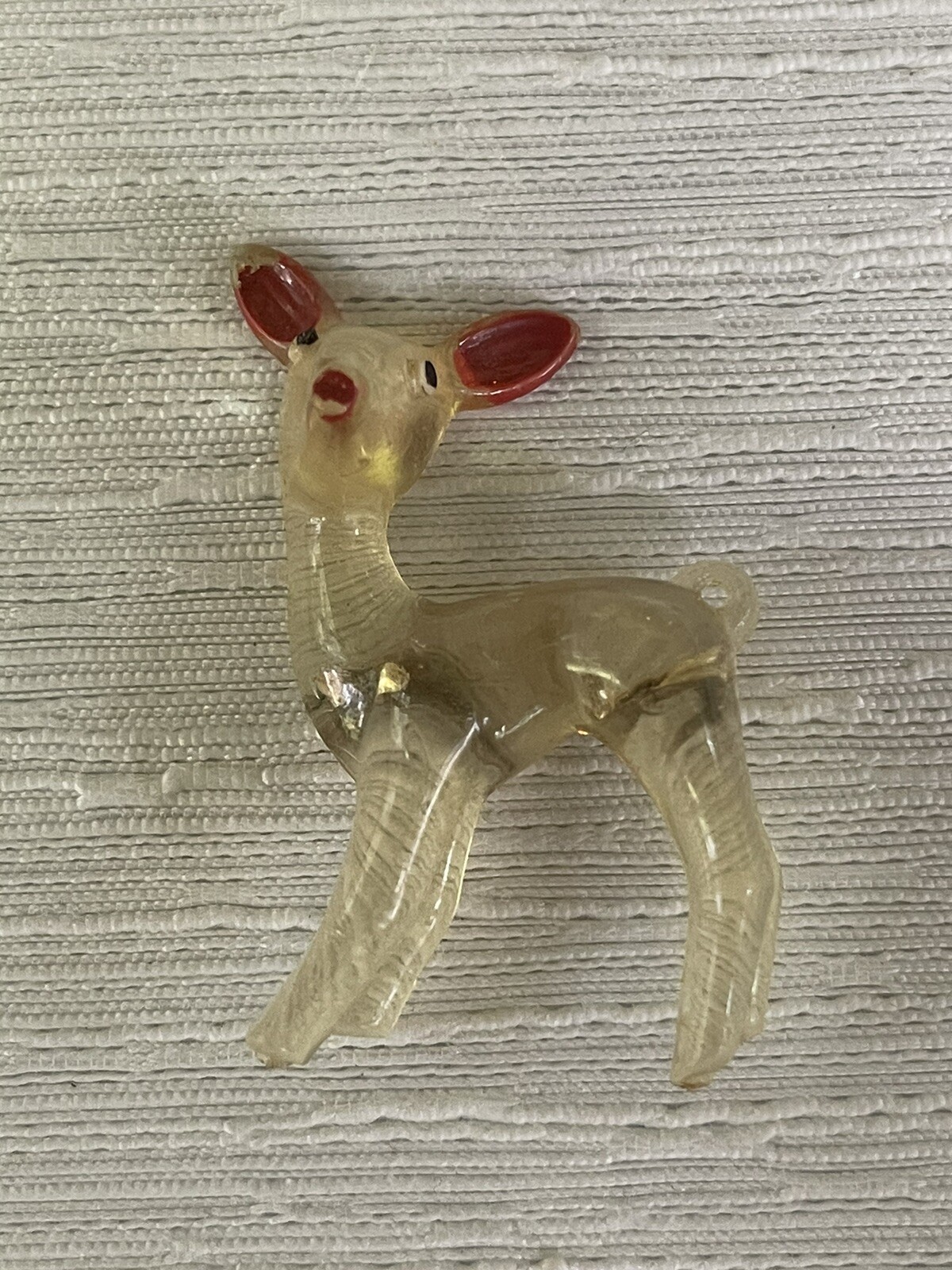 1920s Antique Deer Brooch Plastic - Gem