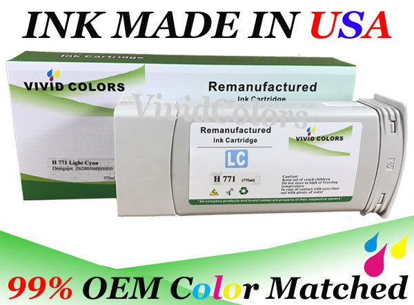 VC Remanufactured HP 771 Light Cyan Z6200 B6Y20A HP771 Ink Cartridge | eBay