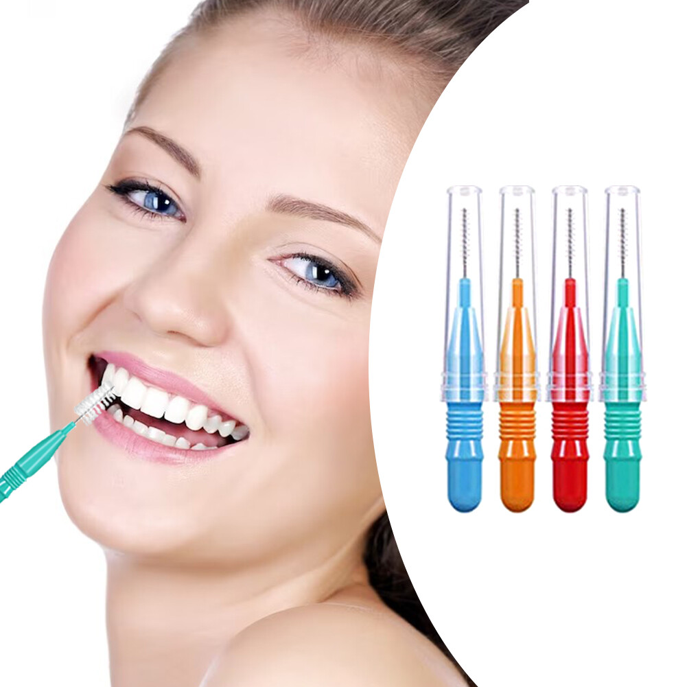 40pcs Mini Flossing Head Plastic NarrowNylon Bristles Interdental Brush ...