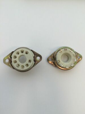 B9D NOVAL NOS BRITISH VALVE SOCKET X 2pcs (PL519, EL519 ECT) Under ...