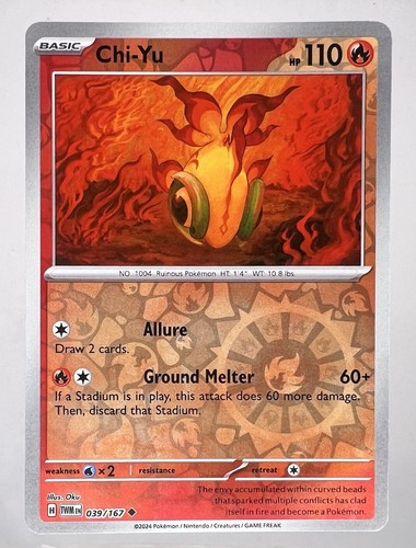 Reverse Holo Chi-Yu - 039/167 - Twilight Masquerade - Pokémon TCG ...