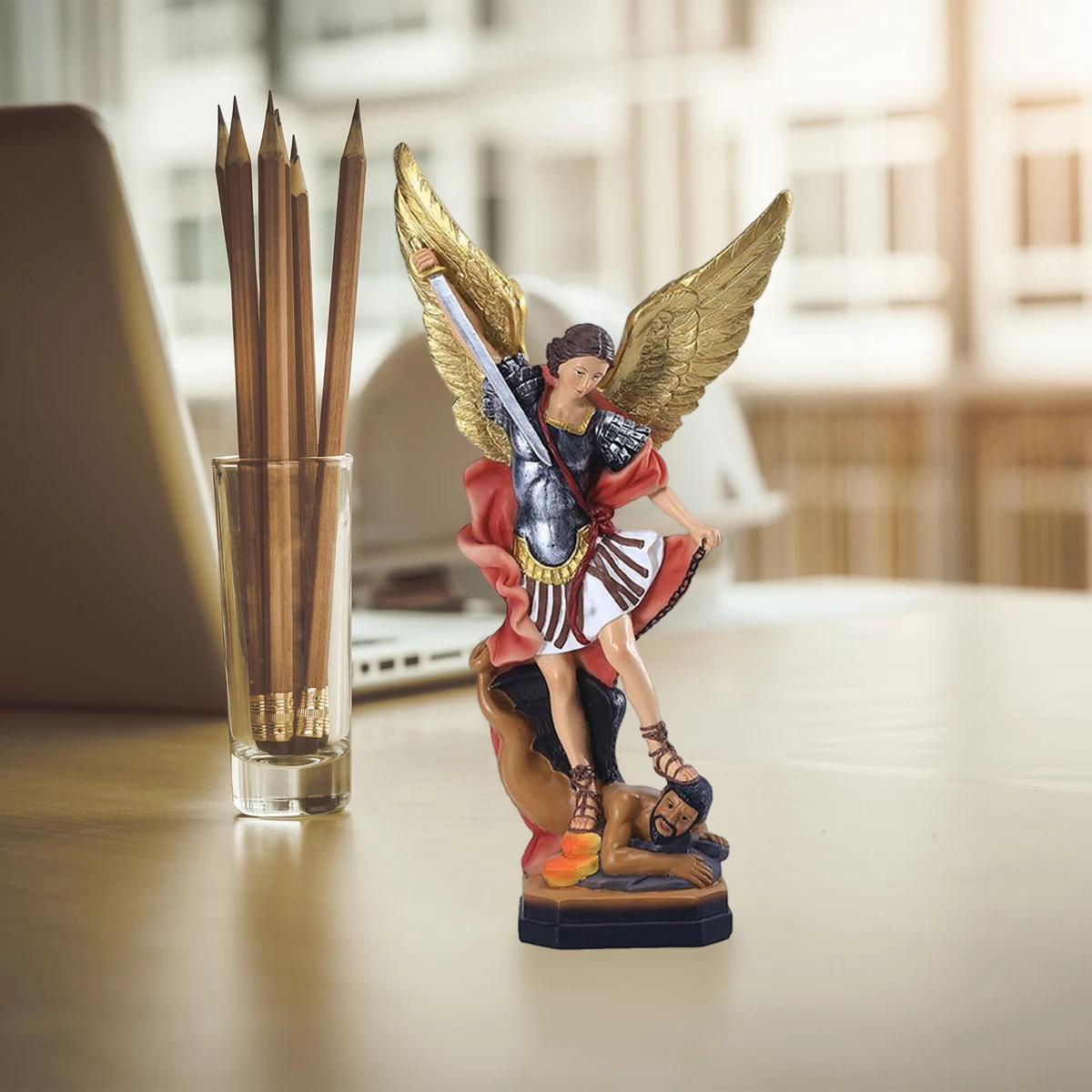 Angel Killing Demon Statue