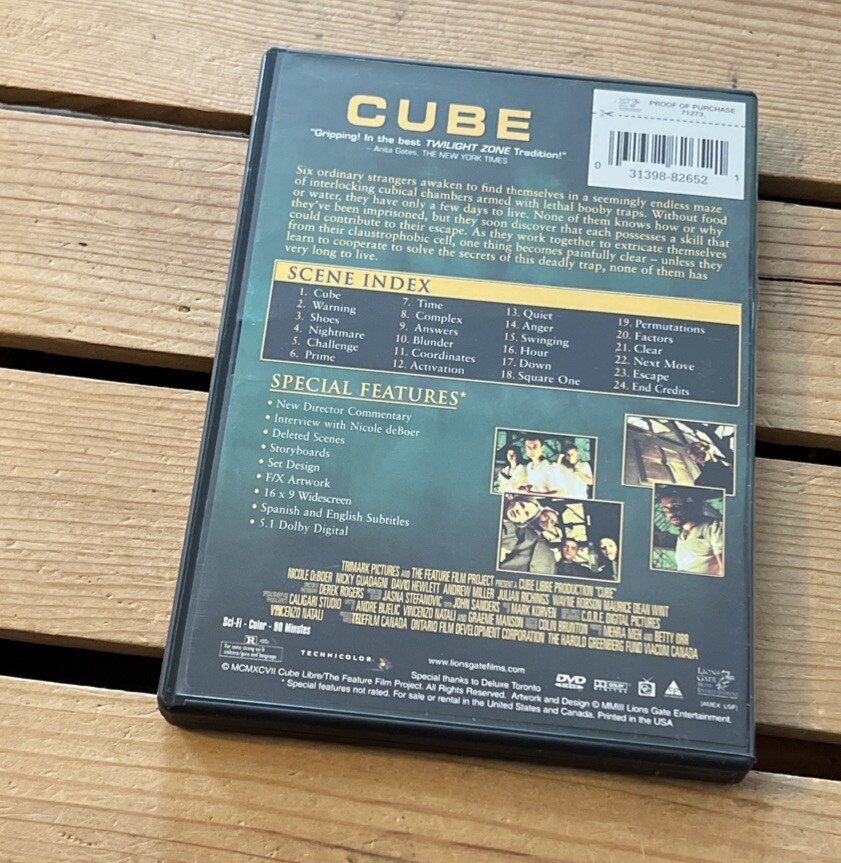 Cube (DVD, 1997) 31398826521| eBay