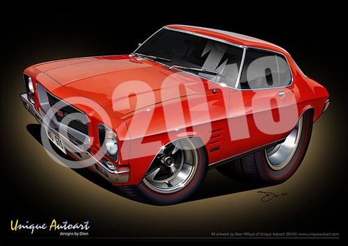 Holden HQ Monaro Print - Classic 1971 Monaro HQ GTS Drawing ( 16 ...