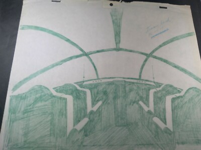 VINTAGE FLASH GORDON ANIMATION CEL cartoon background production art 80 ...