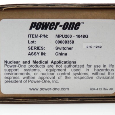 Power-One MPU Series Power Supply MPU200-1048G | eBay