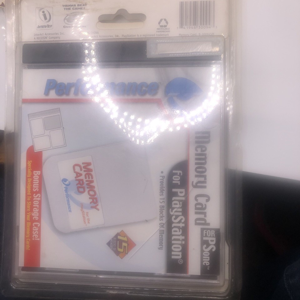 Performance Sony PlayStation 1 PS1 Memory Card + Case Holder, New ...