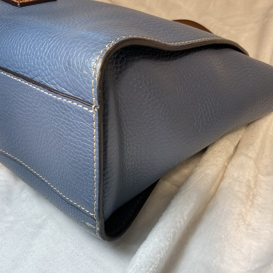 Dooney & Bourke Blue AWL Pebble Leather Crosbody Handbag Purse Satchel ...