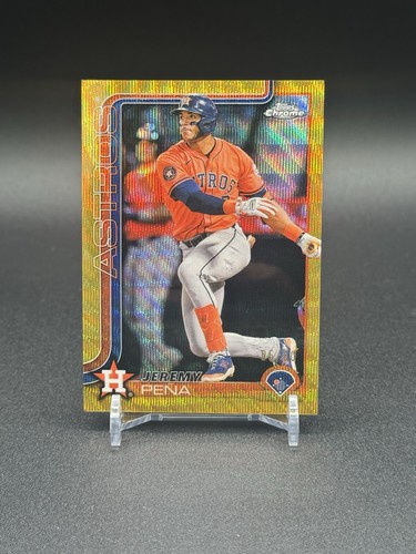 2025 Topps Chrome JEREMY PENA Gold Wave Refractor RC /50 ASTROS | eBay
