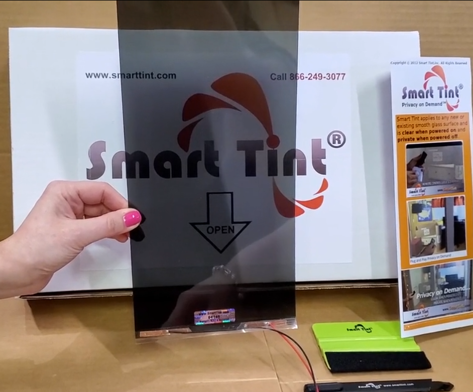 1 Black Smart Tint® Smart film® USA Made PDLC Electric Tint to make ...