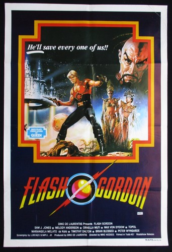 FLASH GORDON 1980 Original Australian movie poster Sam J. Jones Queen sci-fi | eBay Australia
